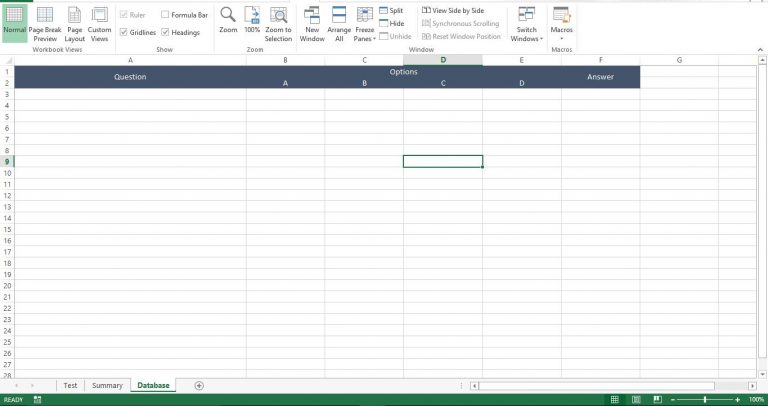 How to Make a Multiple Choice Exam Sheet in Excel