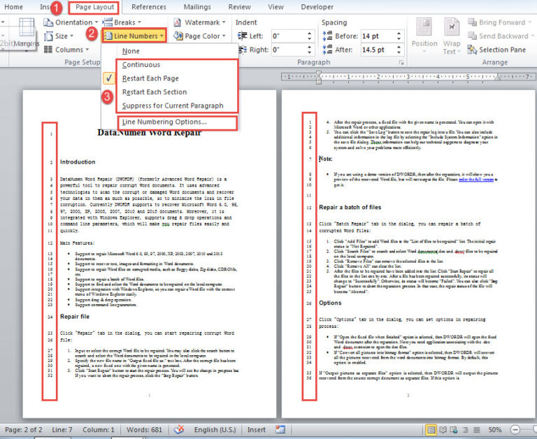 6 Handy Tips To Add Line Numbers And Set Their Formatting In Your Word