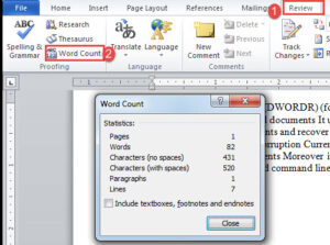 4 Ways to Exclude Numbers in Your Word Document from Word Count Statistics