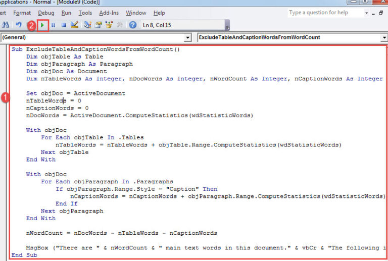 2 Methods To Exclude Table Texts From Word Count Statistics