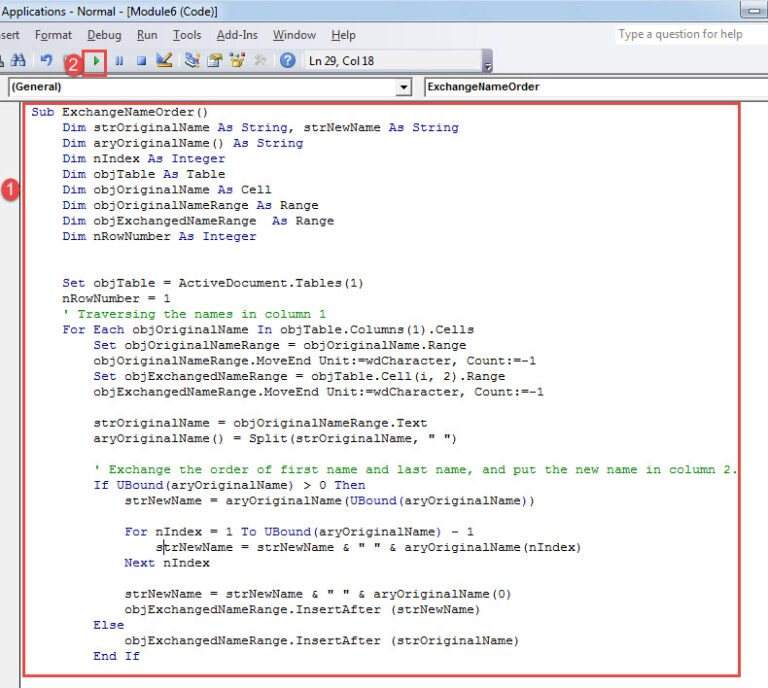 How to Batch Change the Order of First and Last Name in a List in Word ...