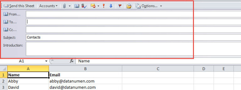 2 Quick Methods to Send an Excel Worksheet as an Outlook Email