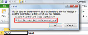 2 Quick Methods to Send an Excel Worksheet as an Outlook Email