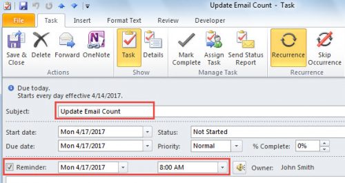 How to Auto Record the Total Count of Incoming Emails Every Day in an ...