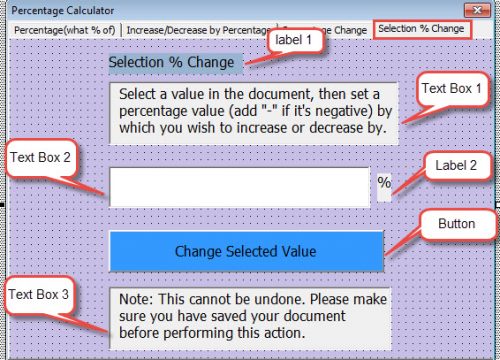 How to Make a Percentage Calculator in Your Word via VBA