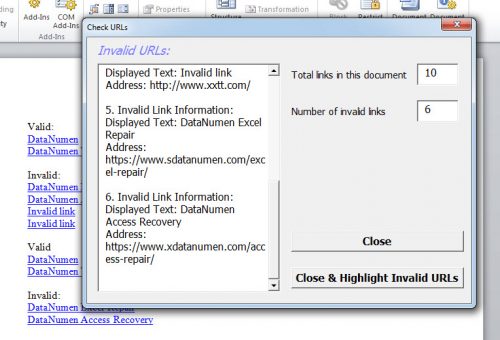How To Batch Validate All Hyperlinks In Your Word Document Via Vba