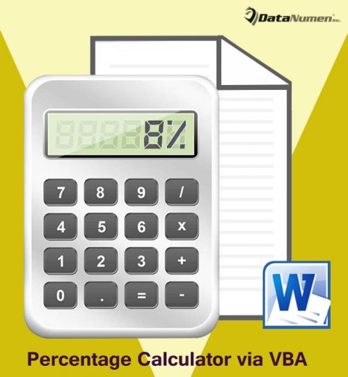 How to Make a Percentage Calculator in Your Word via VBA