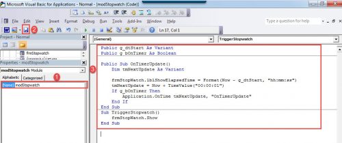 How to Make a Stopwatch for Examinations in Your Word via VBA