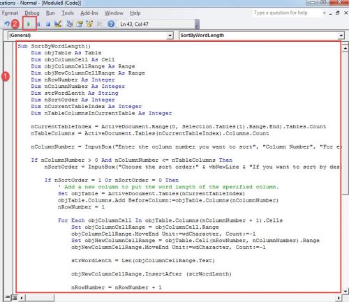 2 Smart Ways to Sort a Column of Texts by Length in Your Word