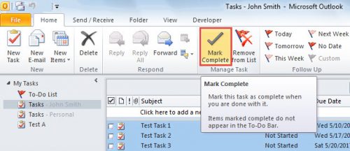 2 Methods to Batch Mark All Overdue Tasks Complete in Your Outlook