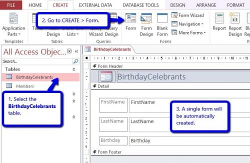 How to Add Birthday Reminders in Your Access Database
