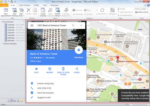 How to Map Meeting Location Directly within Outlook