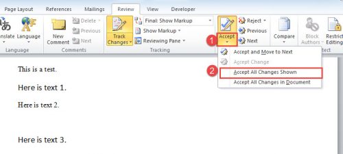 3 Ways to Accept Specific Tracked Changes Only in Your Word Document