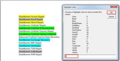 How to Remove a Specific Highlight Color from Your Word Document