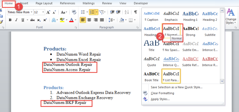 5 Ways to Quickly Remove Bullets and List Numbers from Your Word Document