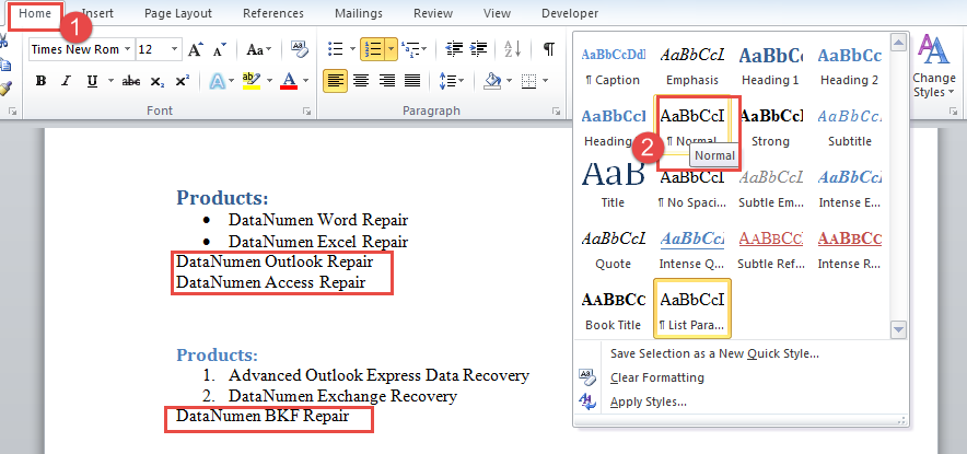 5 Ways To Quickly Remove Bullets And List Numbers From Your Word Document