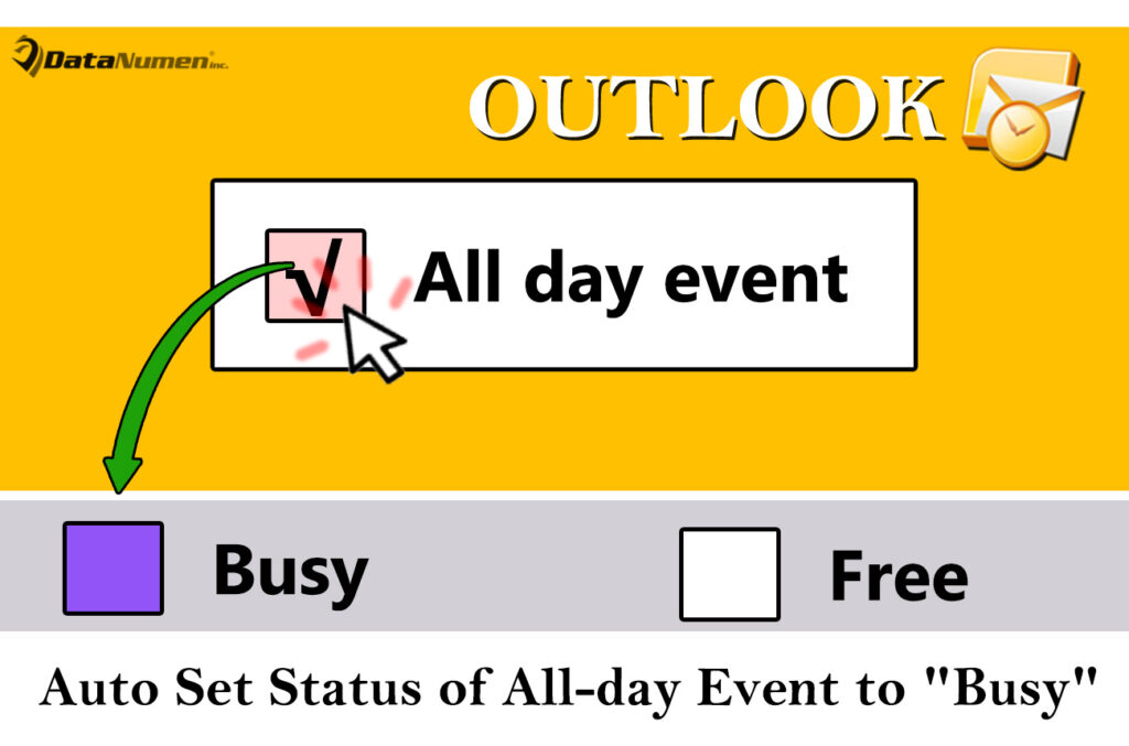 2 Methods to Auto Set the Status of All Day Event to "Busy" in Your Outlook