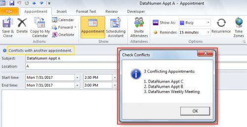 How to Quickly Find out All Other Appointments Conflicting with a ...