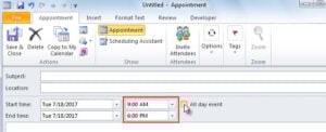 How to Set the Default Start and End Time of All-day Events Based on ...