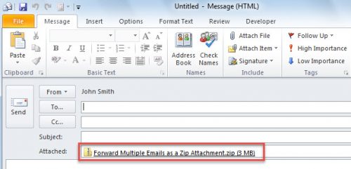 How to Quickly Add and Forward Multiple Emails as a Zip Attachment in ...