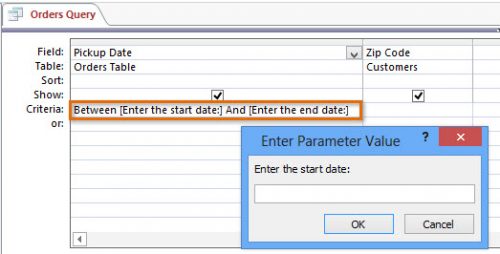 How to Use the Parameter Query in MS Access Report to Limit Records to a Specific Date Range