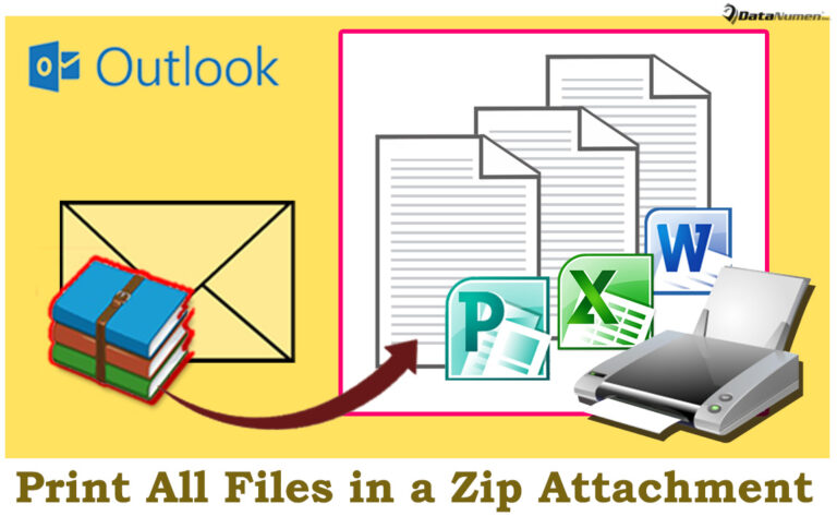 How to Quickly Print All Files in a Zip Attachment of an Outlook Email