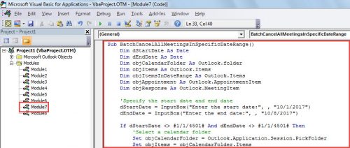 How to Batch Cancel All Outlook Meetings Scheduled in a Specific Date Range How to Batch Cancel All Outlook Meetings Scheduled in a Specific Date Range