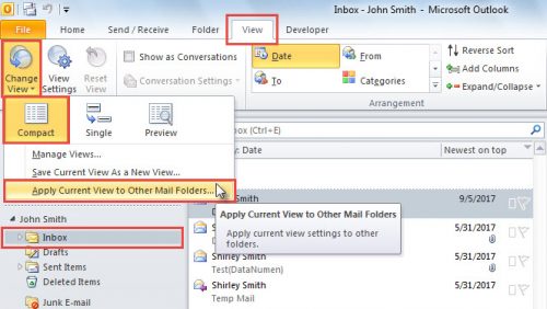 2 Quick Ways to Apply the View of One Folder to Another in Your Outlook