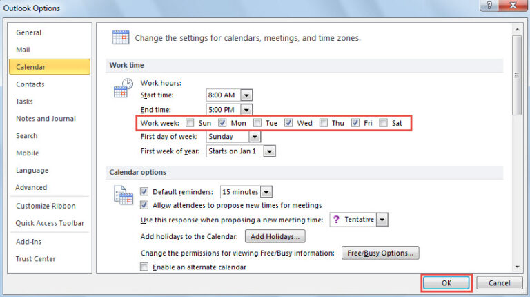 How to Quickly Print the Specific Days of a Weekly Calendar in Your Outlook