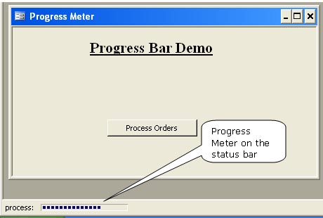 How to Including a Progress Meter in MS Access Report