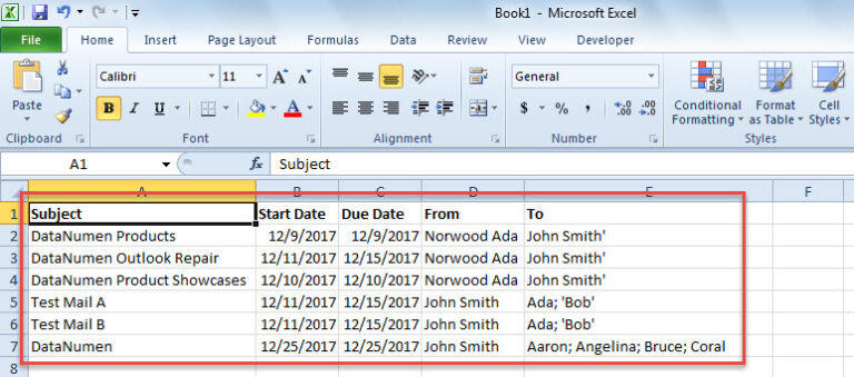 2 Quick Ways to Export the List of All Flagged Outlook Emails to Excel