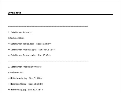 2 Quick Methods to Print the Attachment Lists of Multiple Outlook Emails