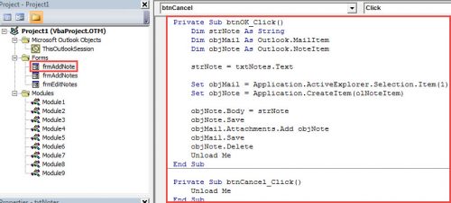 How to Effectively Add Notes to Outlook Emails via VBA & UserForm