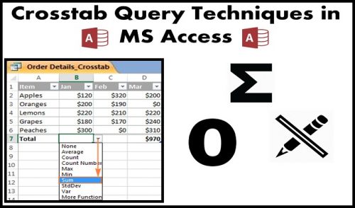 3 Crosstab Query Techniques in MS Access