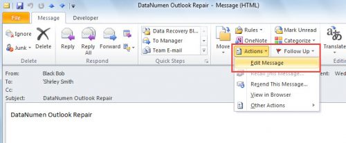 How To Open Receivedsent Emails In Edit Mode Automatically With Outlook Vba