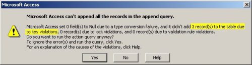 4 Key Errors that May Occur when Running an Append Query in MS Access