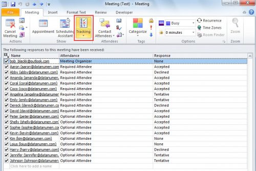 3 Quick Methods to Print the Tracking List of Your Outlook Meeting