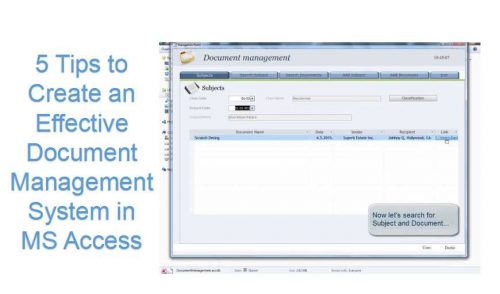 5 Tips to Create an Effective Document Management System in MS Access