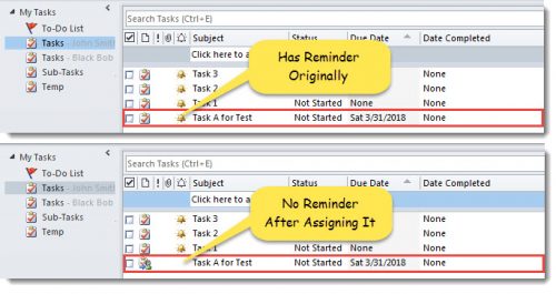 How to Keep the Reminder of an Outlook Task after Assigning It to Others