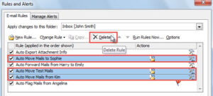 2 Effective Methods to Batch Delete All Outlook Rules Performing a Specific Action