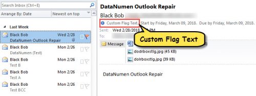 How to Customize the Flag Texts in Flagged Items in Your Outlook