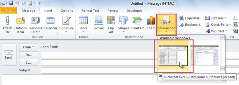 2 Quick Ways to Insert the Screenshot of an Excel Worksheet into Your ...