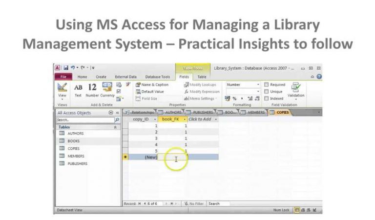How to Make a Library Management System with MS Access
