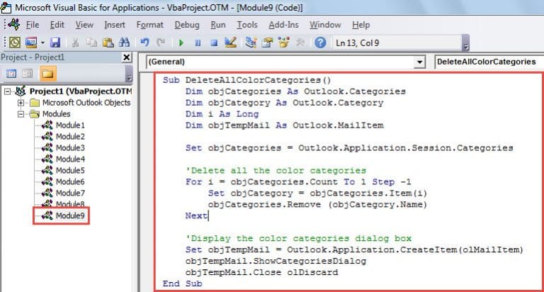 How to Batch Reset or Delete All Color Categories in Your Outlook
