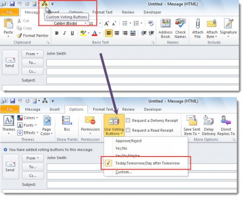 3 Methods to Save & Reuse a Set of Custom Voting Buttons in Outlook Emails