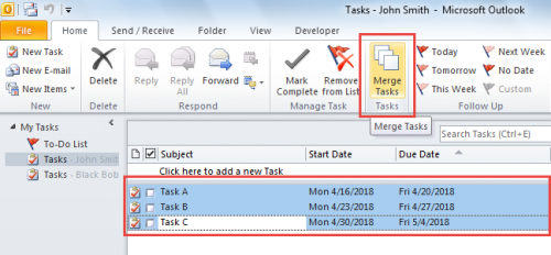 2 Quick Methods to Merge Multiple Tasks into a Single One in Your Outlook