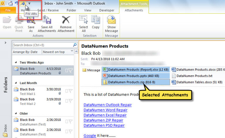 How to Quickly Forward an Email with Selected Attachments Only via ...