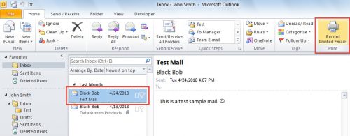 How to Auto Log Each Printed Outlook Email in Excel Workbook
