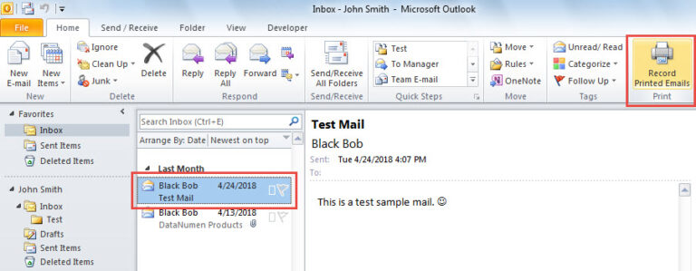 How to Auto Log Each Printed Outlook Email in Excel Workbook