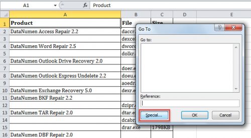 2 Simple Methods to Select All Non-blank Cells in an Excel Worksheet